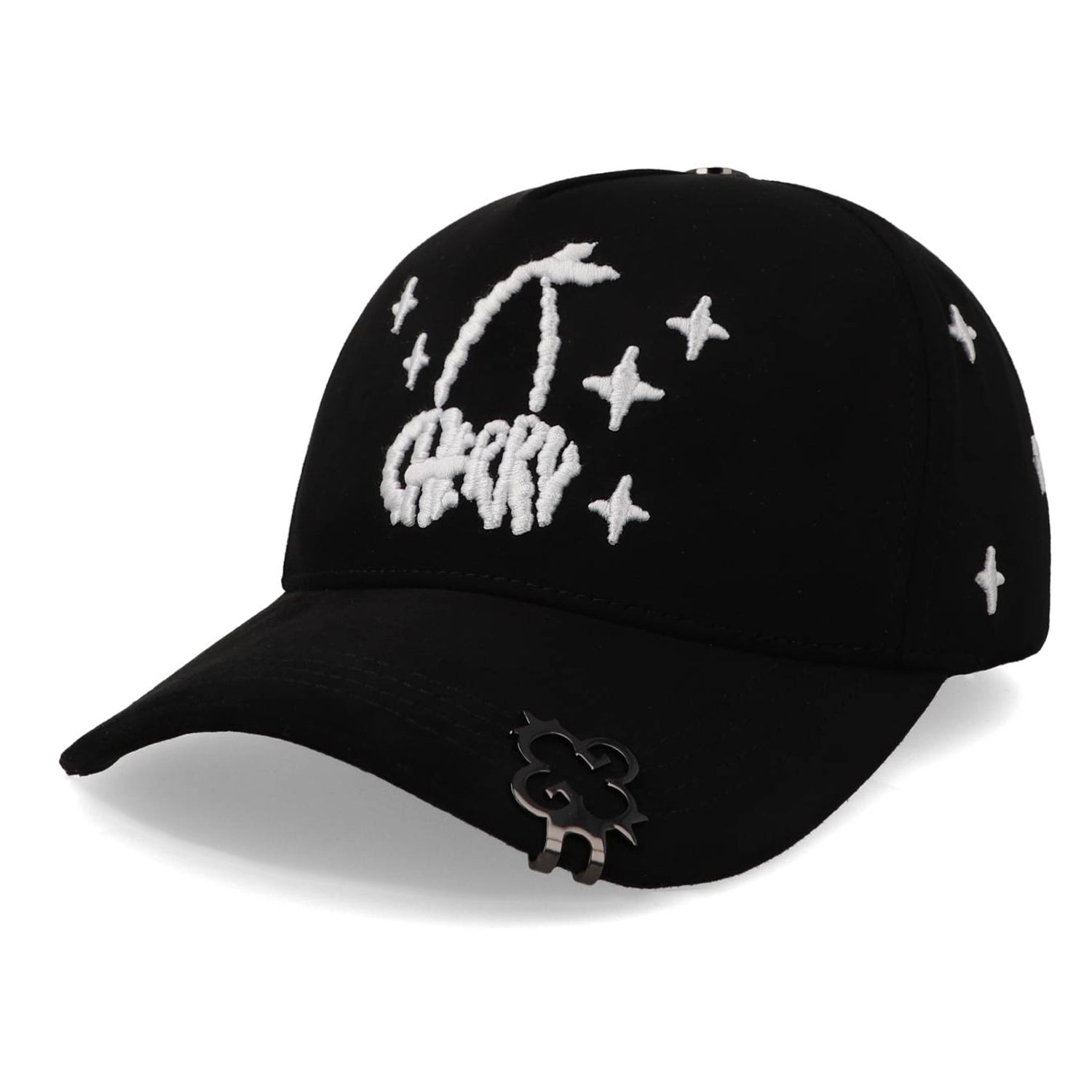 Gorra Clover Garments Cherry Clouds Negra Unitalla – 2CAP