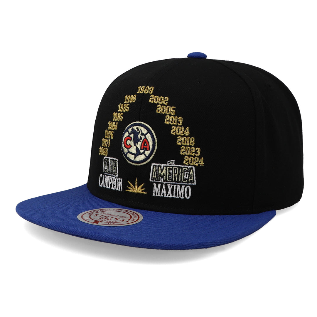 Gorra Mitchell & Ness Liga MX América Campeón Negro/Azul – 2CAP